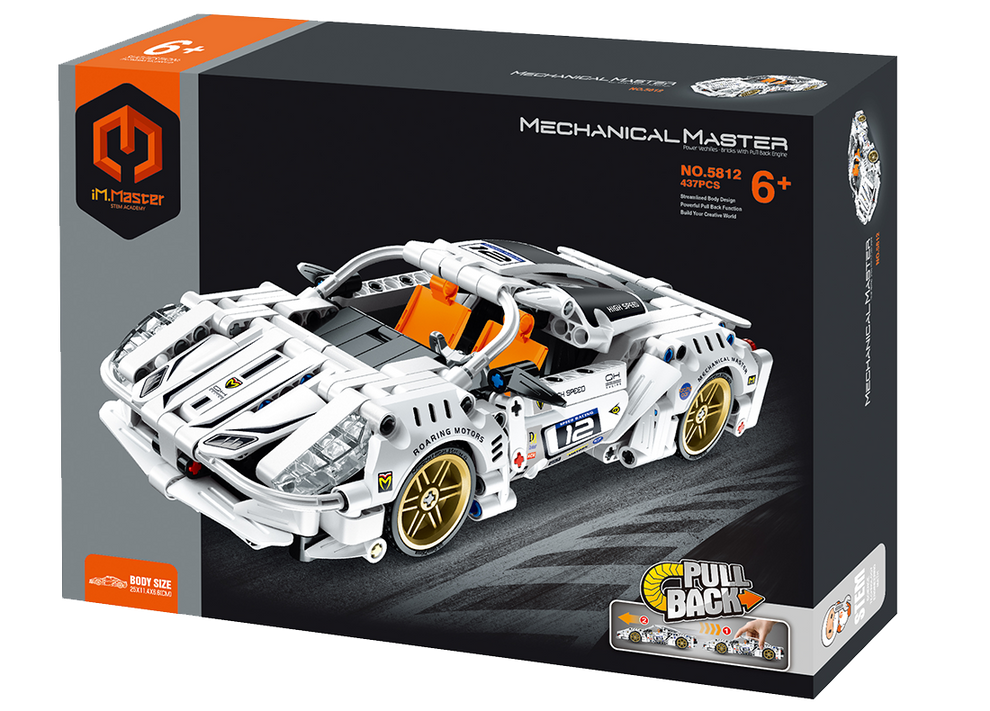 Pull Back Super Car White – iM.Master